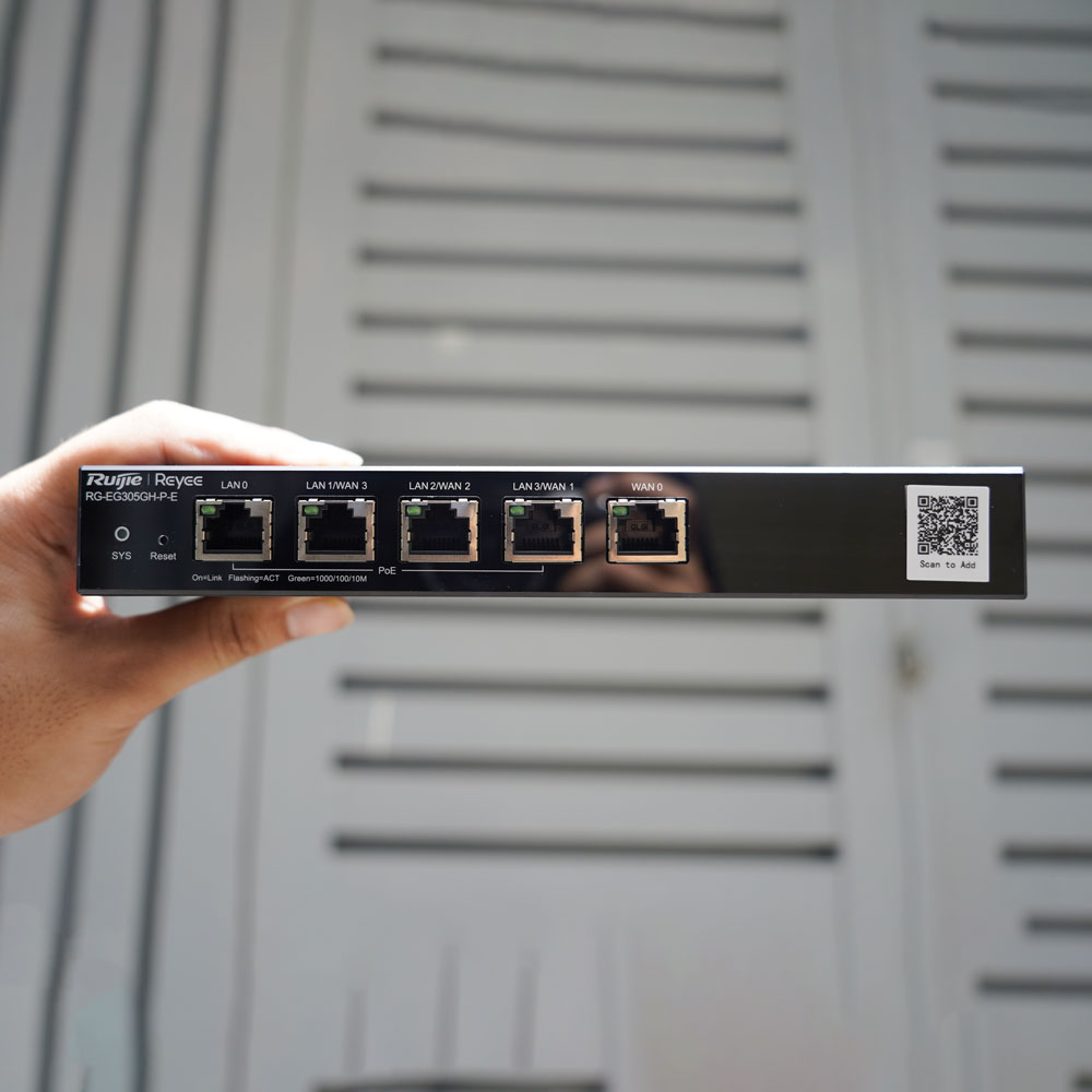 Router PoE Ruijie Reyee RG-EG305GH-P-E | Cân bằng tải 4 WAN | Công suất ...