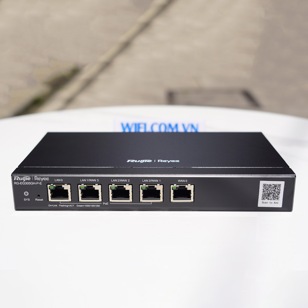 Router PoE Ruijie Reyee RG-EG305GH-P-E | Cân bằng tải 4 WAN | Công suất ...