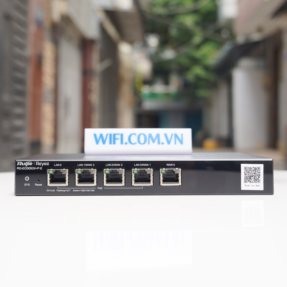 Router PoE Ruijie Reyee RG-EG305GH-P-E | Cân bằng tải 4 WAN | Công suất ...